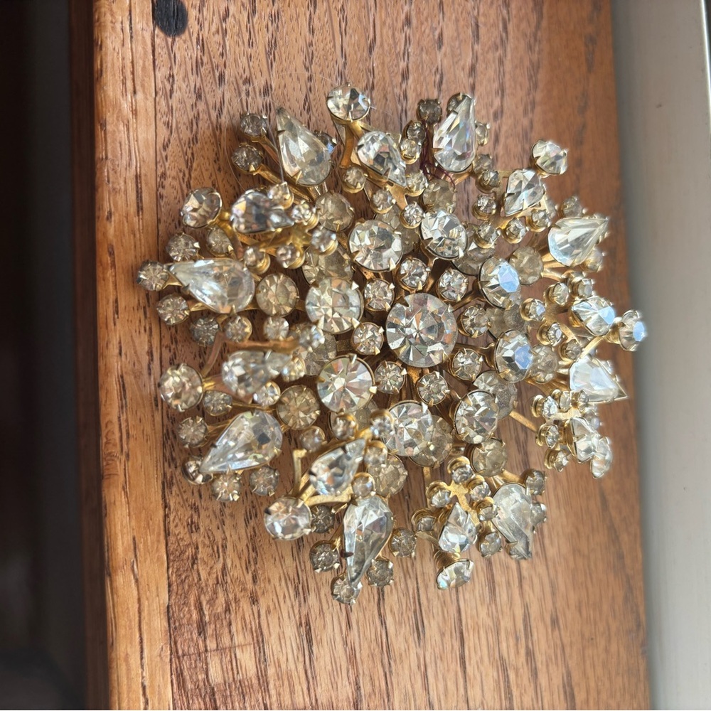 Massive Vintage Rhinestone Encrusted Bling Pin, Eye-C… - Gem